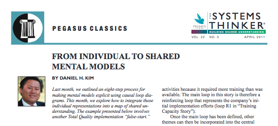 The Systems Thinker – From Individual to Shared Mental Models - The Systems Thinker